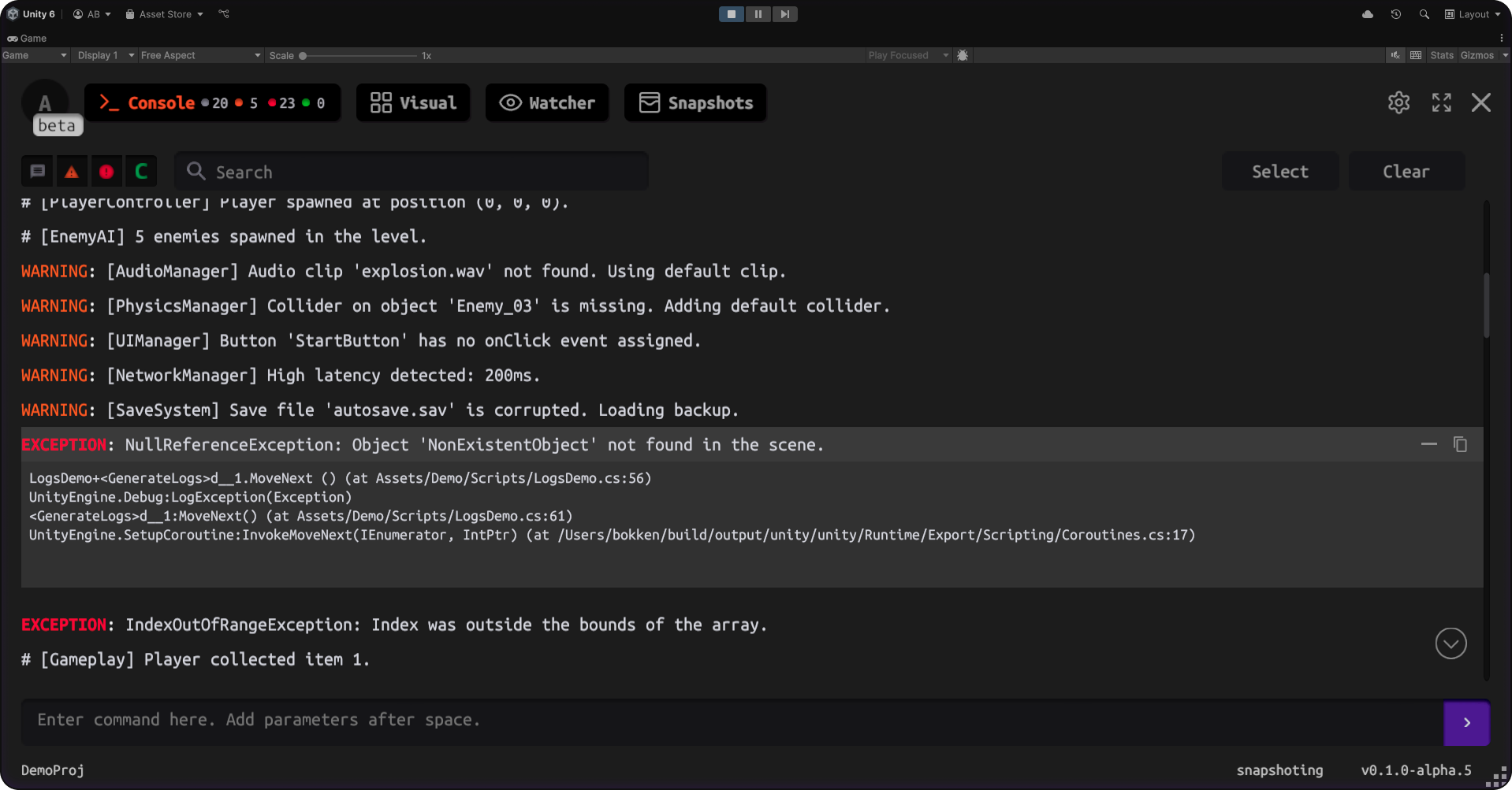 Github Jahro Consoleunity Package Jahro Unity Plugin Debug